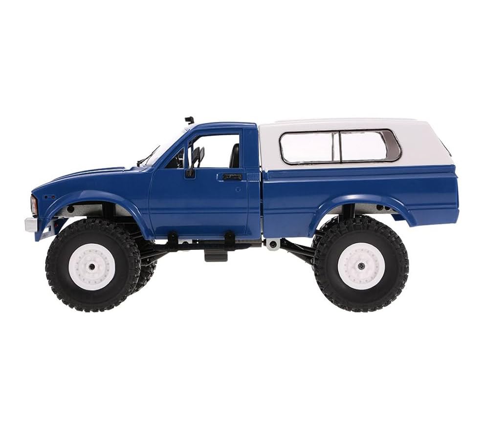 YIKESHU Rock Crawler RC Truck 4x4 Offroad 1:16 Scale Remote Control Truck 2.4Ghz with Led Headlight, All Terrain RC Crawler Brushed RTR Toy for Adults (WPL-C24)
