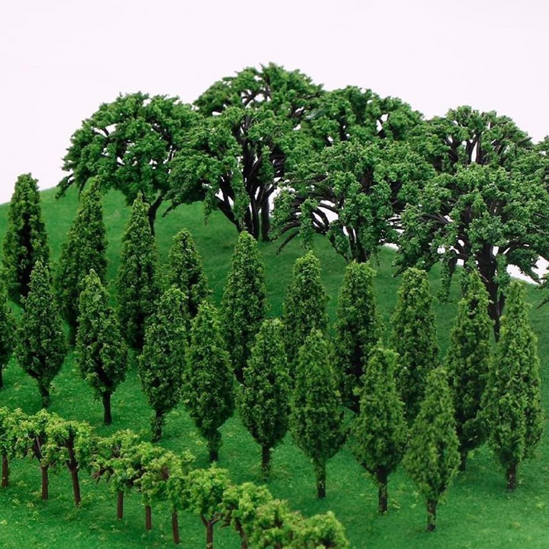 MARRTEUM Garden Landscape Model Dark Green Pine Tree 5 Inch(130 MM) Model Scene Accessory for Making Architecture Sand Table and Station Platform Model, 10 PCS