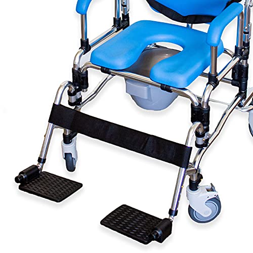 Laguna Professional Reclining Shower Chair with Wheels, Institutional Quality Adjustable Tilting Commode Seat for Shower and Bathtub for Elderly, Seniors, and Disabled, Padded Seat, Back, Armrests