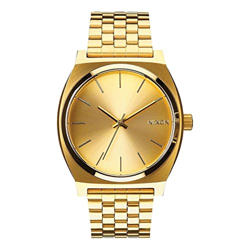 NIXON Time Teller A045 - All Gold / Gold - 100m Water Resistant Men's Analog Fashion Watch (37mm Watch Face, 19.5mm-18mm Stainless Steel Band)