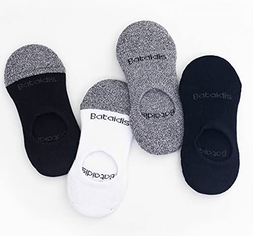 Discount clearance No Show sock for Men ,Low Cut Casual Breathable Non Slip Cushioned Liner Socks 6 Pairs (Black ,M/L)