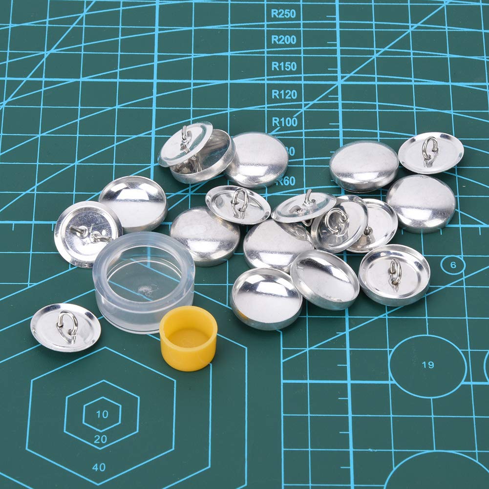 DIY Handmade Wrapped Cloth Cover Buttons Kit,Round Metal Buckle Blank Base Simple Press Button Wrapping Machine for Jewelry Gift Toys Accessories(20mm)