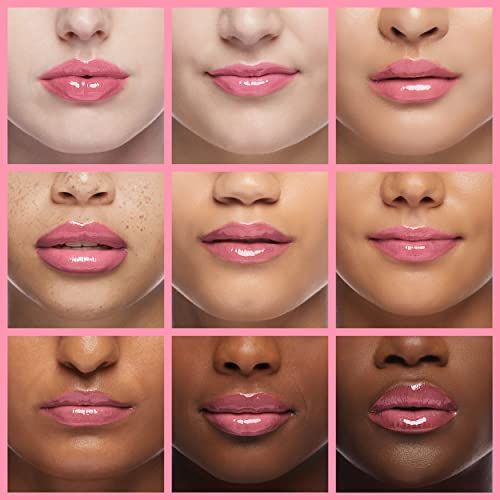 KYDA Hydrating Lip Glow Oil, Moisturizing Lip Oil, Glossy Transparent Plumping Lip Gloss, Tinted Lip Oil for Lip Care and Dry Lips-Raspberry