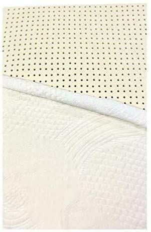 ORGANIC TEXTILES Organic Latex Mattress Topper with Cotton Cover - Made in USA (2 Inches Queen, Soft)