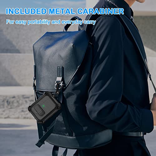 R-fun for AirPods Pro 2nd /1st Generation Carbon Fiber Case Cover with Lock,Automatic Snap Switch and Full-Body Drop Protection Case for AirPods Pro 2 -Black