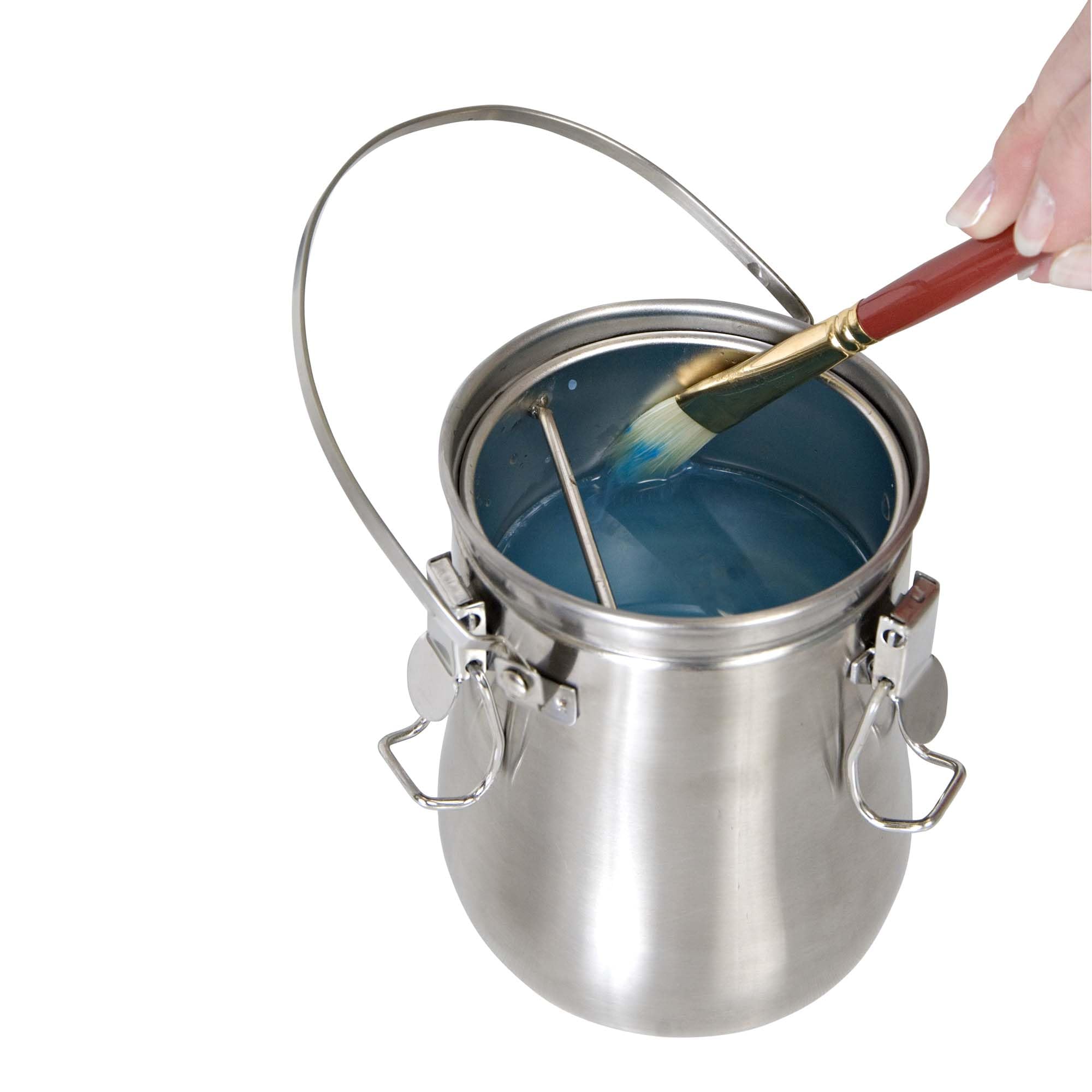 Newton Air-Tight Stainless Steel Brush Washer- Deluxe Leak-Proof Paintbrush Cleaning System for Artists & Painters
