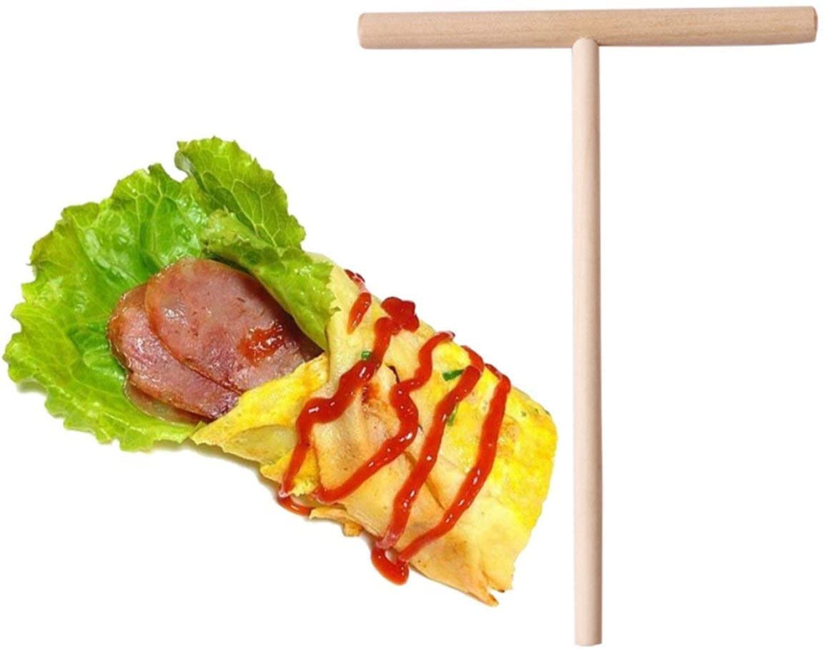 DIY Pancake Spreader Chinese Specialty Crepe Tortilla Rake Wooden Spreader Stick Crepe Maker Home Kitchen Tool