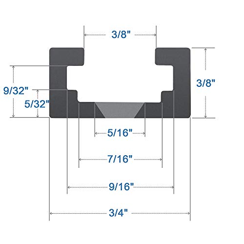 Hot Favorable Aluminum 48" T-Track for Woodworking –Double Cut Profile Universal with Predrilled Mounting Holes -Woodworking and Clamps-Fine Sandblast Black Anodized 4PK