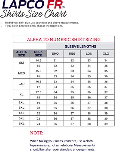 Lapco FR INKWS-17 L Flame Resistant Welder's Shirts