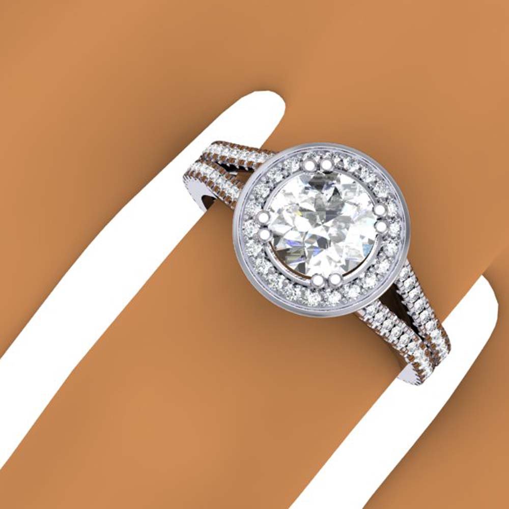 Dazzlingrock Collection 0.50 Carat (Cttw) 14K Round Diamond Women Semi Mount Ring 1/2 CT (No Center Stone), White Gold, Size 7
