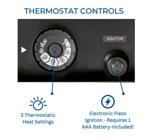 Duluth Forge Dual Fuel Ventless Gas Fireplace Insert, Thermostat Control, 6 Fire Logs, Use with Natural Gas or Liquid Propane, 32000 BTU, Heats up to 1500 Sq. Ft., Black