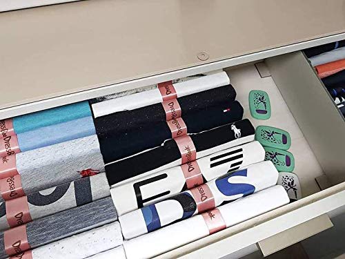 DressBook OYSTERBOY Foldable Clothes T-Shirt Closet Organizer (10, Small - for Kids)