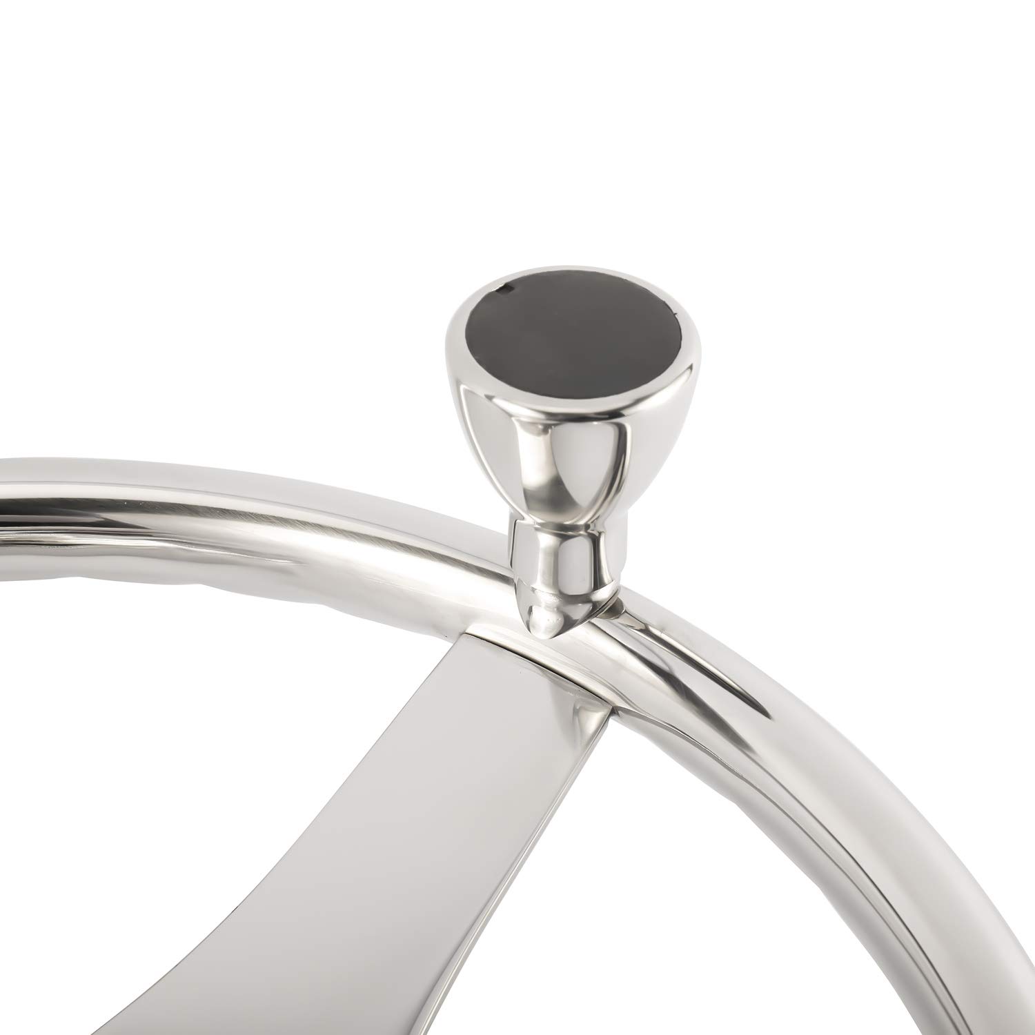 DasMarine Stainless Steel 15-1/2" Sport Wheel Boat Steering Wheel With Control Knob,Fit 3/4" Shaft,7/8" Rim Size