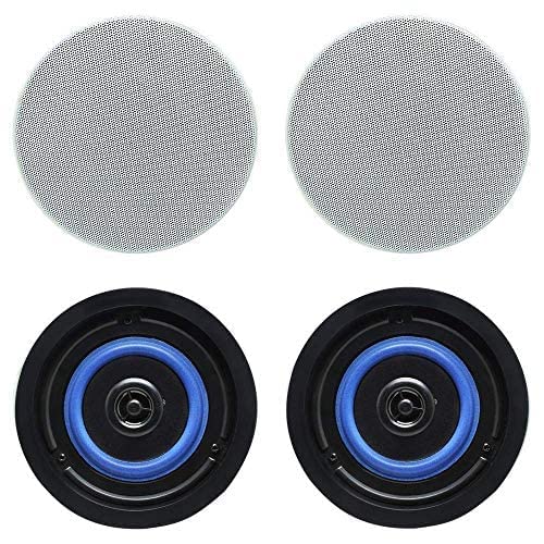 Herdio 320 Watts 2 Way Flush Mount Ceiling Speakers 4 Inches Perfect for Bathroom, Kitchen,Living Room,Office 4 Speakers