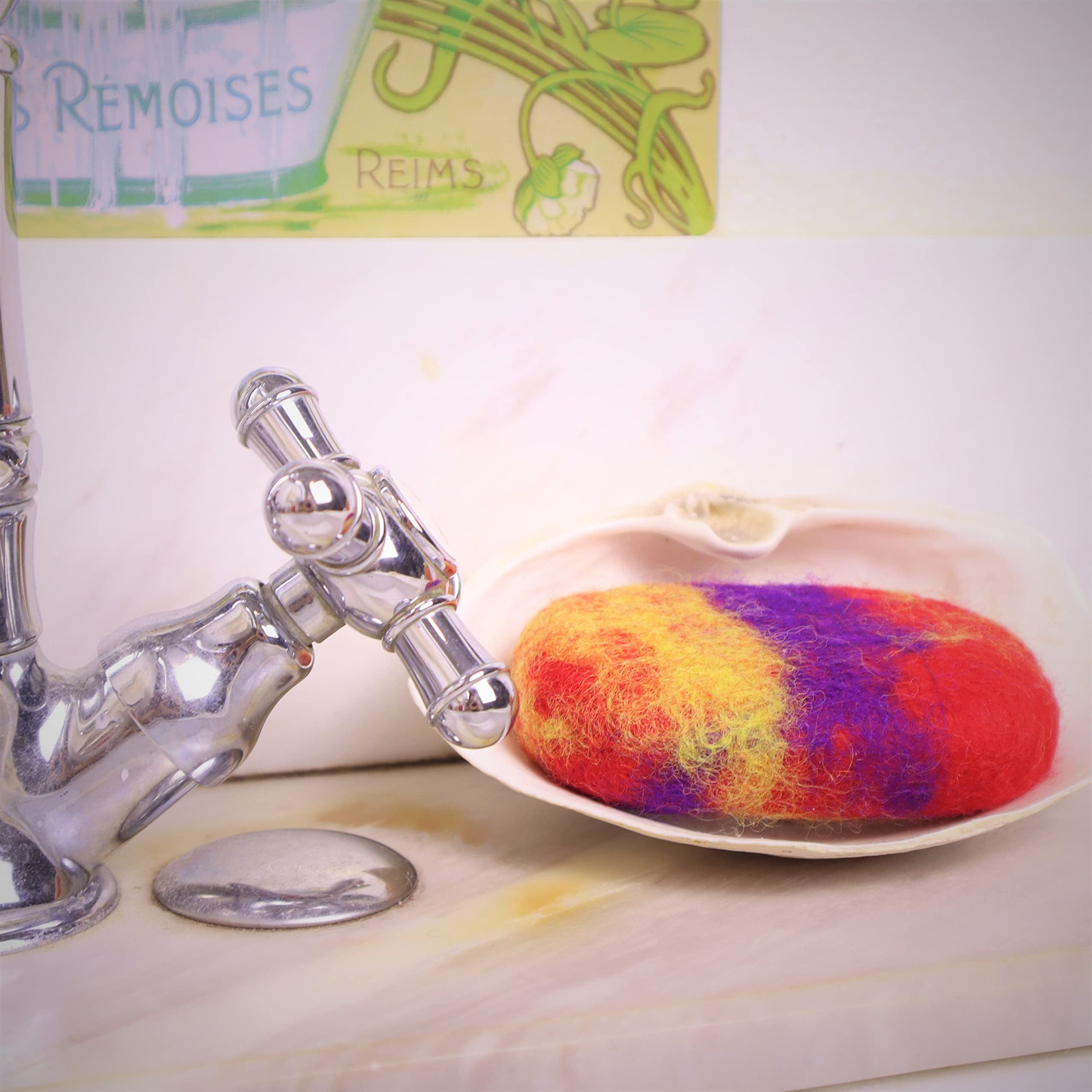 CRAFTSTARS Felted Soap Making Craft Kit, Learn to Wet Felt. for Kids and Adults, Beginners and Expert Crafters. All Materials Included with Detailed Instructions. (Rainbow)