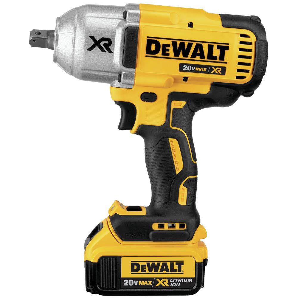 Dewalt DCF899M1R 20V MAX XR Cordless Lithium-Ion High Torque 1/2 in. Impact Wrench with Detent Pin Anvil (Renewed)