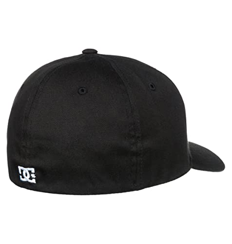 DC mens Star Flexfit Hat Baseball Cap, Black, Small-Medium US