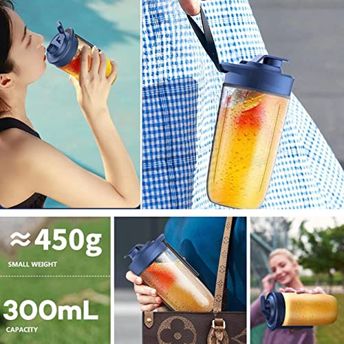 Portable Blender, 14 Oz Usb Personal Size Mini Fruit Juice Mixer, Strong Cutting Power with Six Blades for Smoothie, Fresh Juice,Shakes and Smoothies