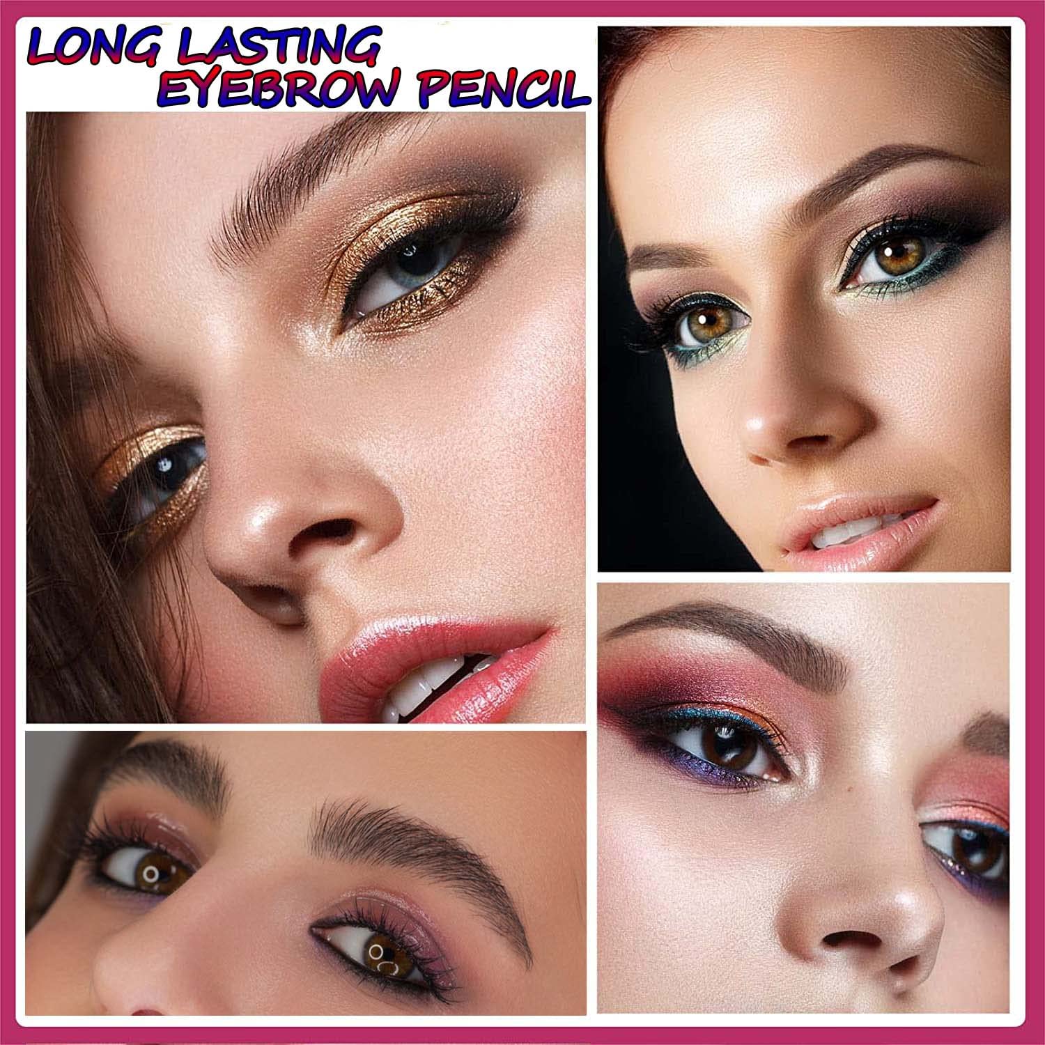 Eyebrow Pencil Eye Makeup Brow Pen with a Micro-Fork Tip Applicator Creates Lift Eyebrow Microblading Pen Eyebrow Tattoo Waterproof Long-Lasting Natural Eyebrow Hai (Light Brown # 01)