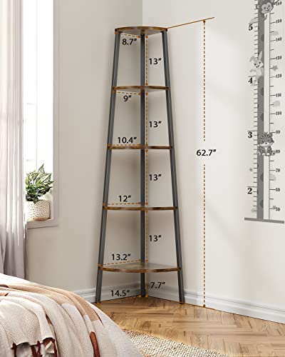 Pipishell Coat Rack and 5 Tier Corner Shelf for Home Office