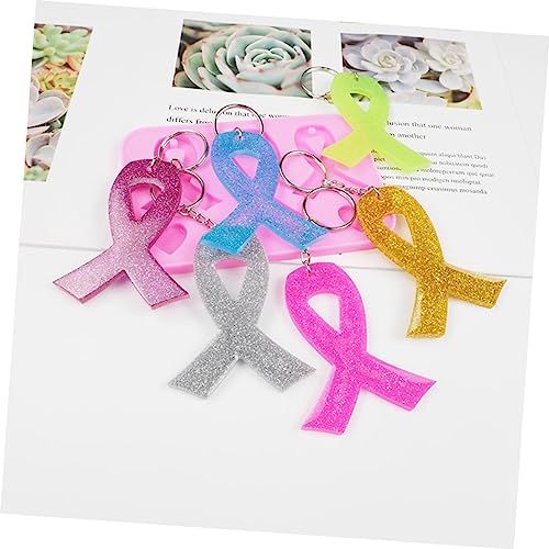 COHEALI 11pcs Bow Mold Earring Kit Soap Mold De para Gelatinas Key Chain Resin Keychain Molds Ribbon Key Chain Mold Keychain Mold Kit Ribbon Shape Mold Rosy Crystal Epoxy