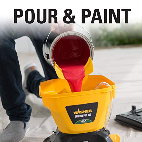 Wagner Spraytech 2422951 Control Pro 130 Paint Sprayer Kit, High Efficiency Airless Sprayer with Low Overspray & 12" Extension, 515 & 413 Tip for Large Projects, Yellow