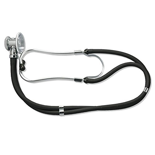 Premium Black Stethoscopes Double Tube Adult and Pediatric Stethoscope - Ideal Gift for EMT, Nurse, Doctor, Medical Student, Paramedic and First Responders Includes Accessories