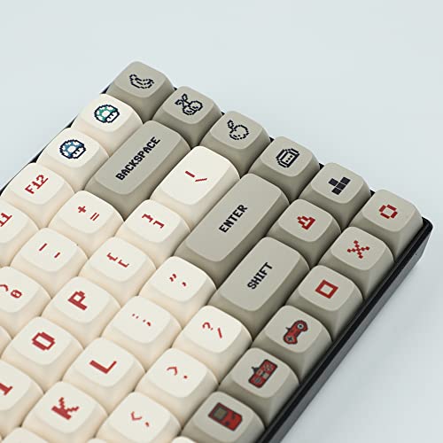 YMDK 146 Key Gameboy Dye Sub ZDA PBT Keycap Similar to XDA for MX Keyboard 104 87 61 Melody 96 KBD75 ID80 GK64 68(Only Keycap) (Gameboy)