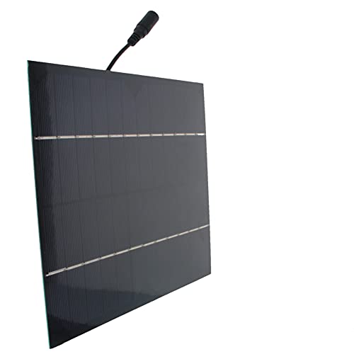 Heyiarbeit 1 Pcs 12V 6W Small Polysilicon Epoxy DIY Solar Panel Module 170mm x 200mm/6.69" x 7.87"(L*W) with DC Port Plug for Cell Charger
