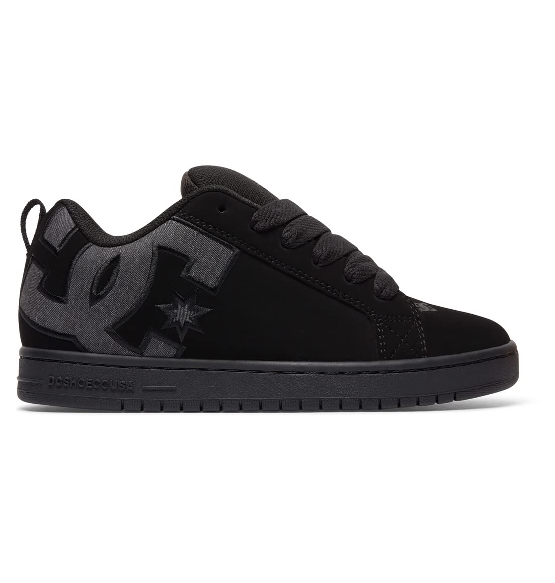 DC Men's Court Graffik SE Skate Shoe, Black Destroy Wash, 15 D US