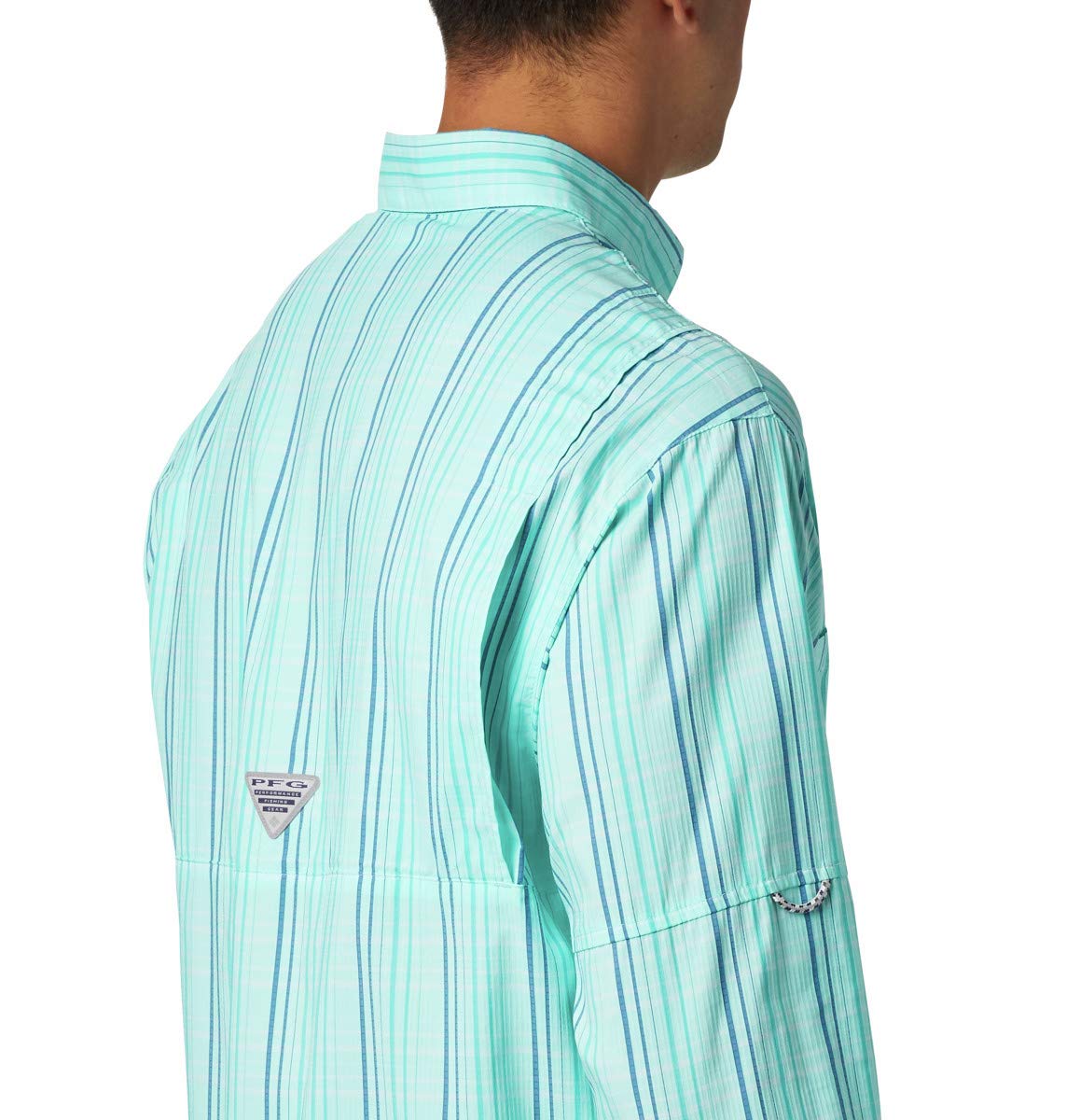 Columbia Men's Standard Super Tamiami Long Sleeve Shirt, Gulf Stream Small Check, Small