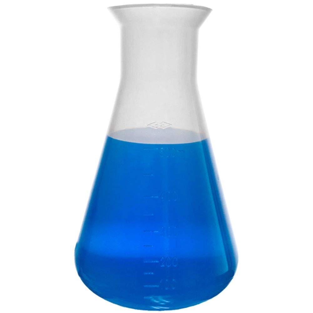 Plastic Erlenmeyer Flask Set - 5 Sizes - 50, 100, 250, 500, and 1000ml, Karter Scientific 230D9