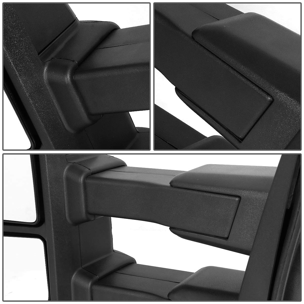 DNA Motoring TWM-058-T888-BK-CL Powered+Heated w/LED Turn Signal+Puddle Light Left+Right Side Towing Mirrors Replacement Compatible With 15-18 F-150 with 22-Pin Plug