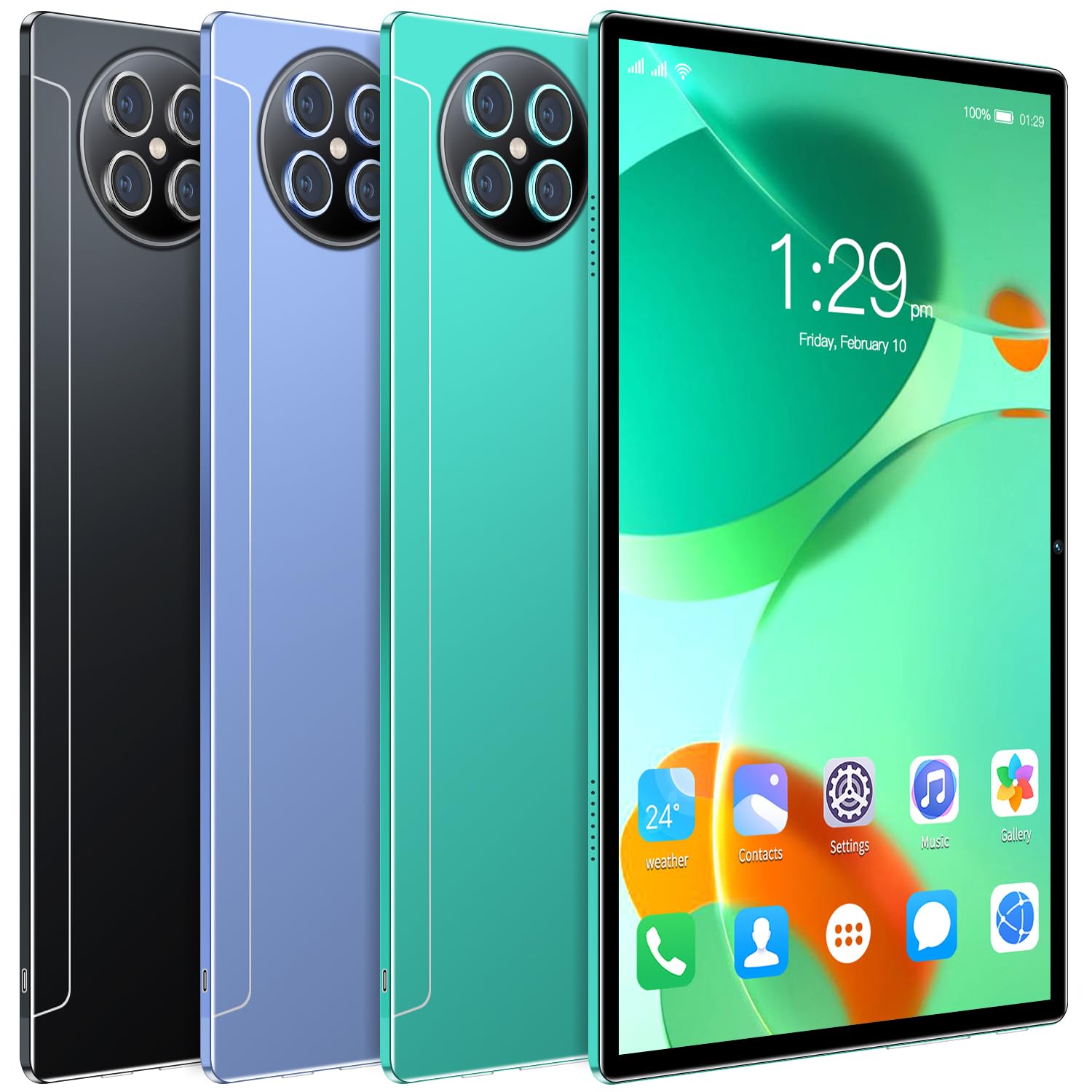 deriny X90 10 inch Android Tablet,1080p Full HD,Long Lasting Battery,Dual Camera,6GB RAM 128GB ROM,Dual SIM,WiFi,GPS,Bluetooth,Fire HD Kids Tablet,Widely Compatible with App(Blue)