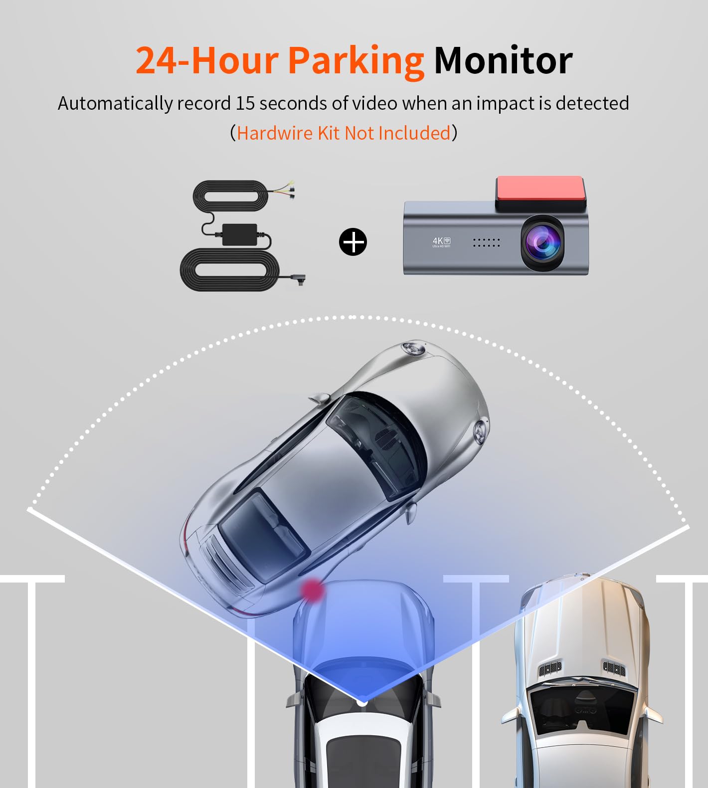 Cosuvow Dash Cam 4K Front Dash Camera for Cars 2160P WiFi Dashcam with APP Wireless Car Camera 24 Hours Parking Mode WDR Free 32G Card G-Sensor Loop Recording