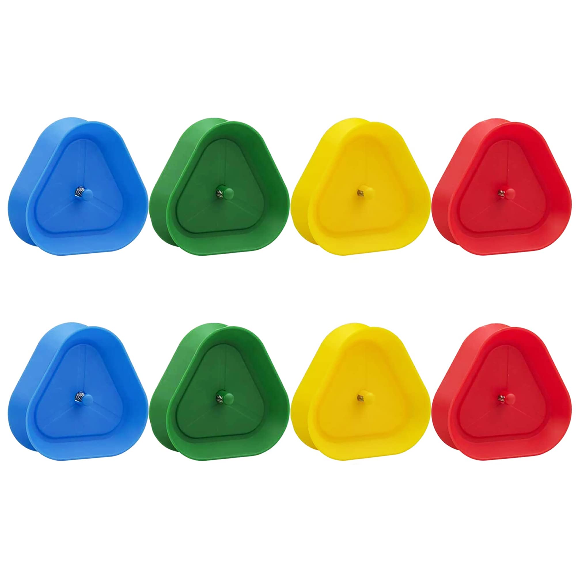 Yuanhe Playing Card Game Holder - Triangle Shaped Hands-Free Poker Holder Tray, 4 Colors, Set of 4