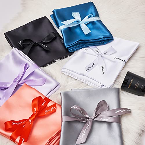 KINMEROOM Satin Pillowcase for Hair and Skin, Pink Pillowcases 2 Pack, Queen Size Pillow Cases Set of 2, Luxury and Soft Satin Pillow Covers with Envelope Closure (20x30 Inches)