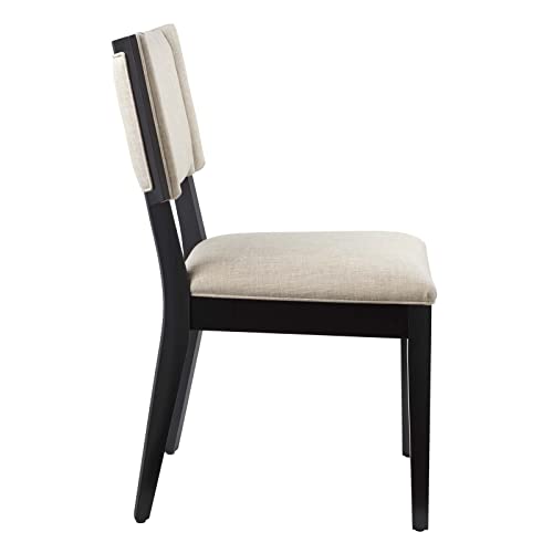 Modway Esquire Upholstered Fabric Dining Side Chairs in Beige-Set of 2
