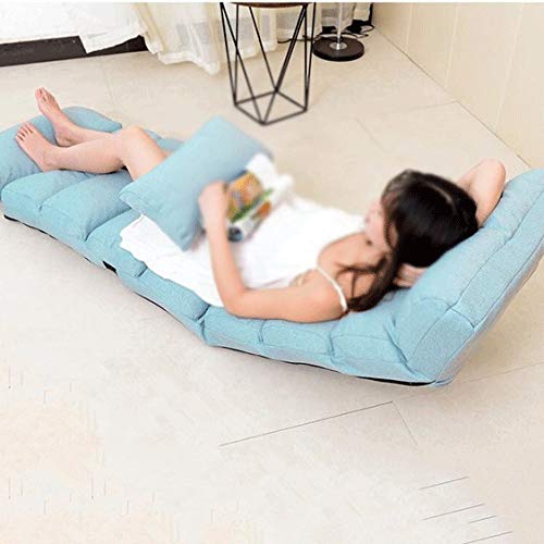DCOT Sofa Bed Lounge Upholstered Recliner Indoor Living Room Recliner Floor Folding Adjustable Sleeping Lounge