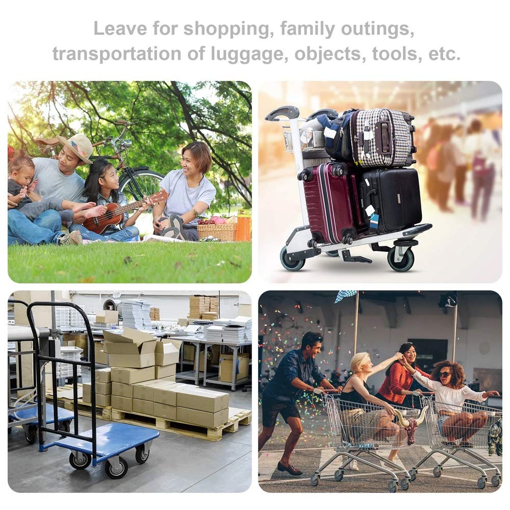 Folding Bicycle Storage Cart Cargo and Luggage Trailer with Hitch