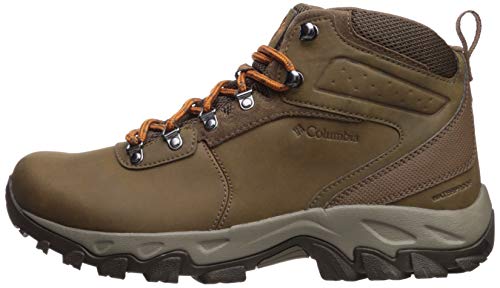 Columbia Men's Newton Ridge Plus II Waterproof Hiking Boot Shoe, Dark Brown/Bright Copper, 11.5 M US