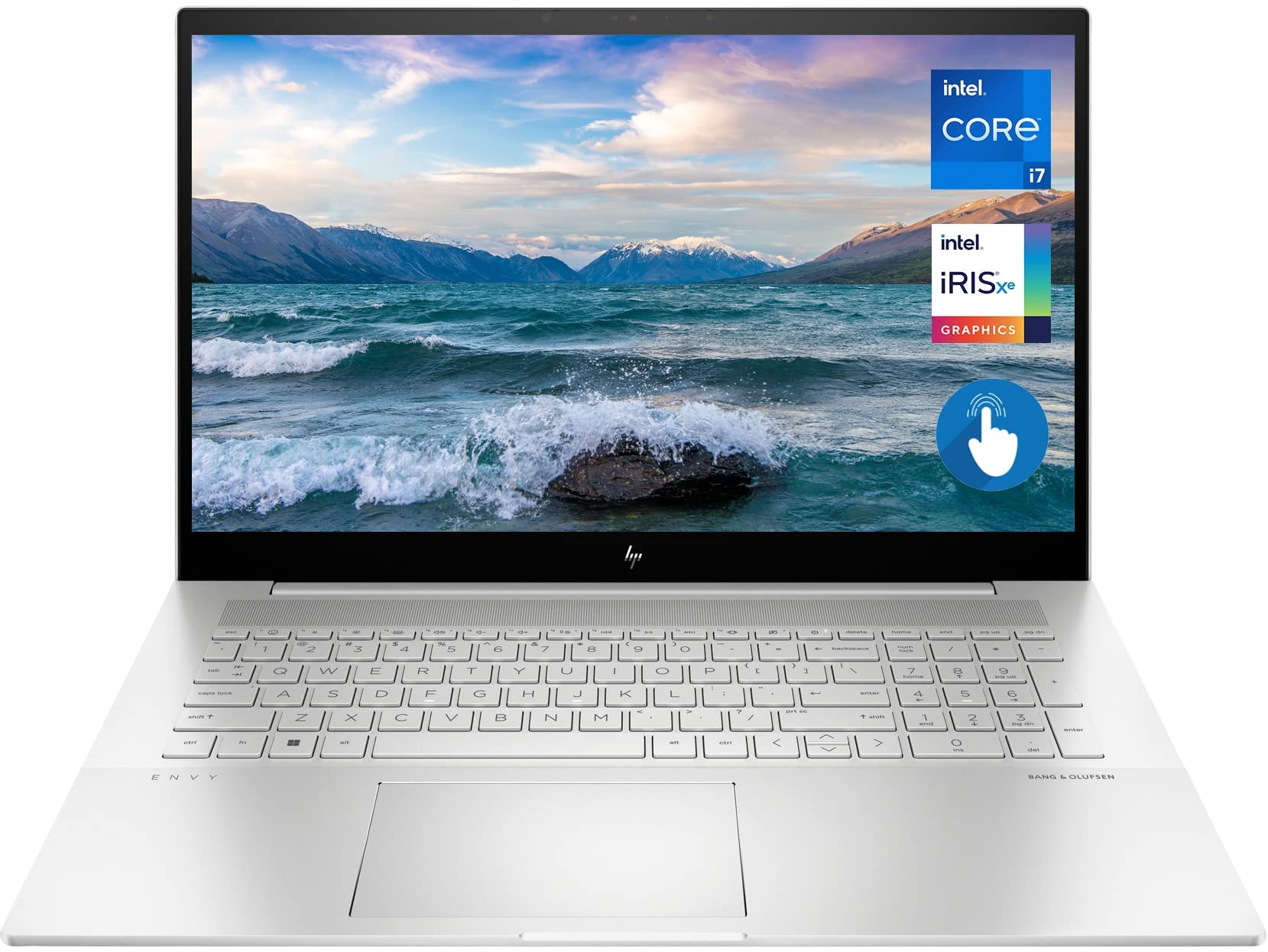 HP Envy Laptop, 17.3" Full HD Touchscreen, 12th Gen Intel Core i7-1260P, 16GB RAM, 2TB PCIe SSD, IR Camera, Backlit Keyboard, HDMI, Wi-Fi 6, Windows 11 Home, Silver