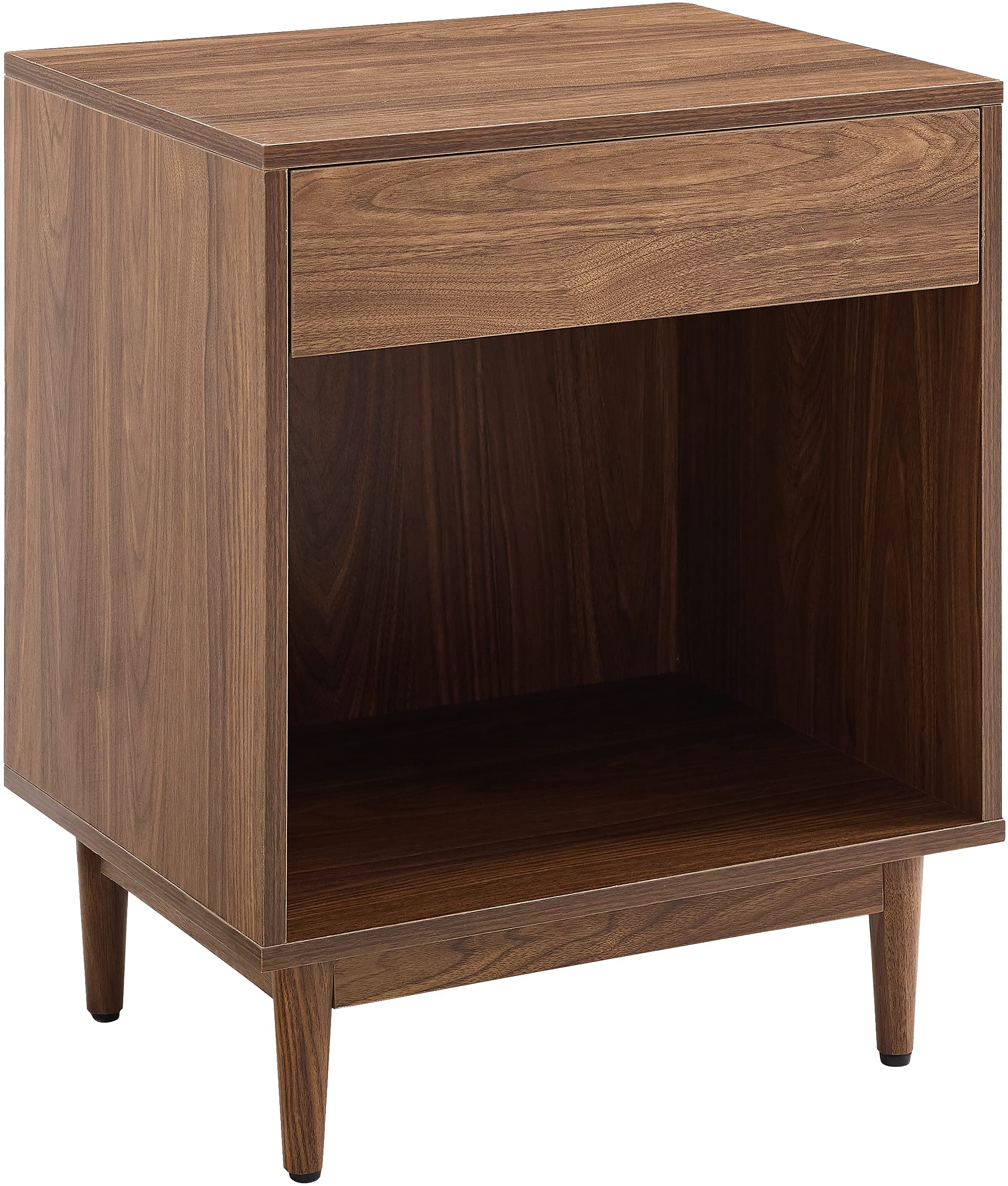 Crosley Furniture CF1117-WA Liam Mid-Century Record Storage End Table, Walnut