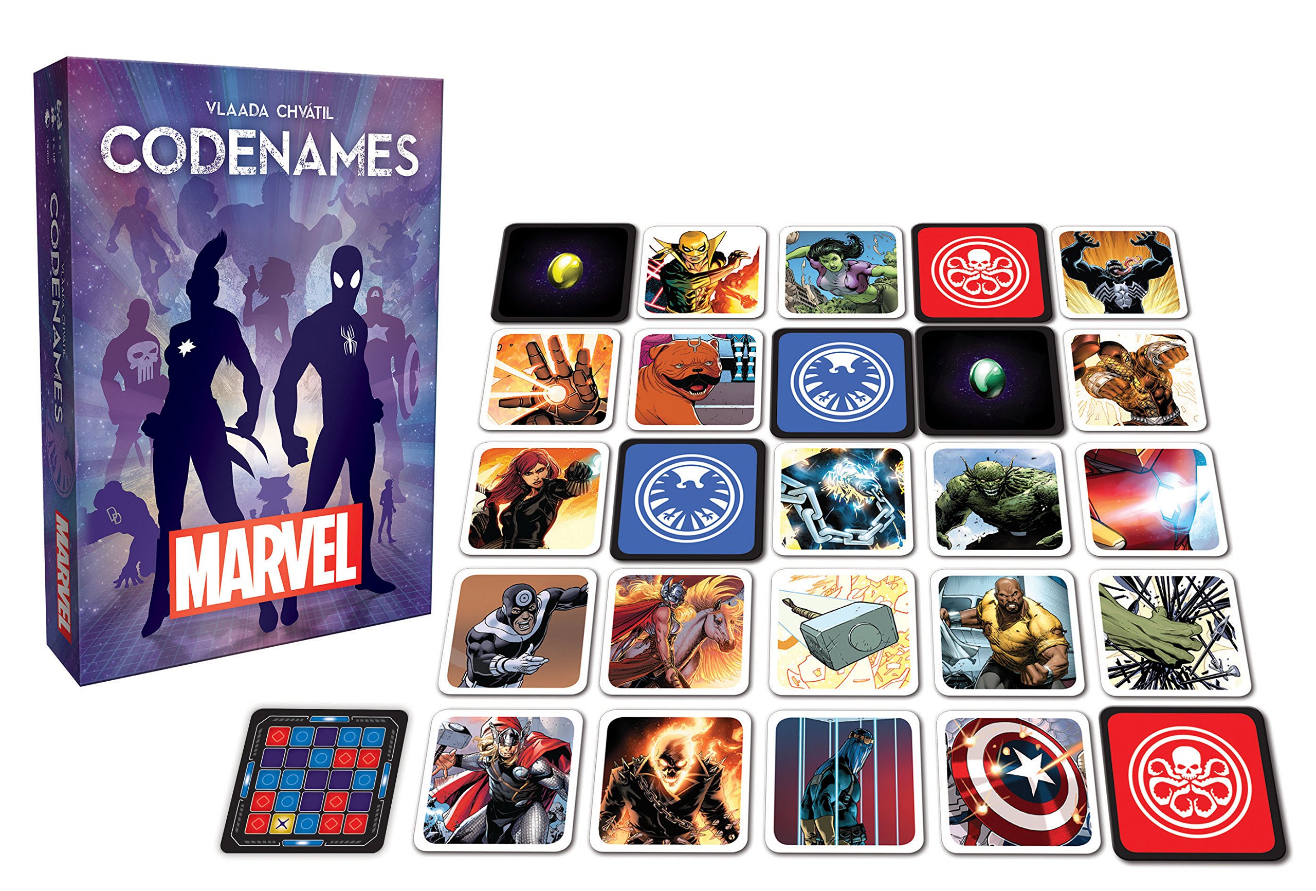USAopoly Marvel Codenames | Based On The Hit Social Word Game Codenames | Relive Memorable Moments From The Marvel Comic Universe | Fun Board Game For The Whole Family