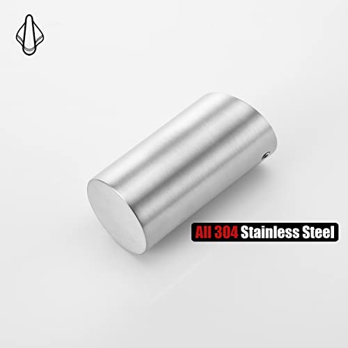 JQK Bathroom Towel Hook Brushed, Coat Robe Clothes Bath Wall Hooks for Kitchen Garage SUS 304 Stainless Steel, 4 Pack Brushed Steel, TH600-BN-P4