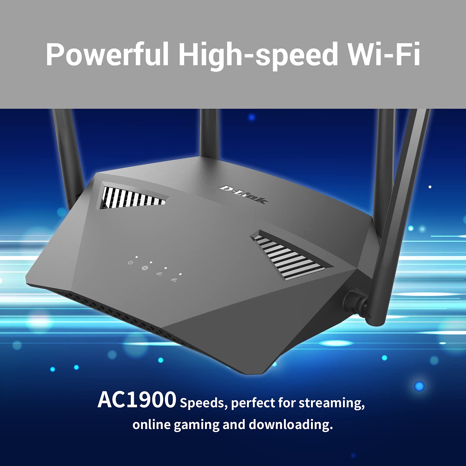 D-Link DIR-1950 IEEE 802.11ac Ethernet Wireless Router - 2.40 GHz ISM Band - 5 GHz UNII Band - 4 x Antenna(4 x External) - 237.50 MB/s Wireless Speed - 4 x Network Port - 1 x Broadband Port - Gigabit