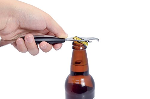HIC Kitchen Bar Tool, Bottle Opener, Can Punch and Citrus Peeler, Japanese Stainless Steel, BPA Free