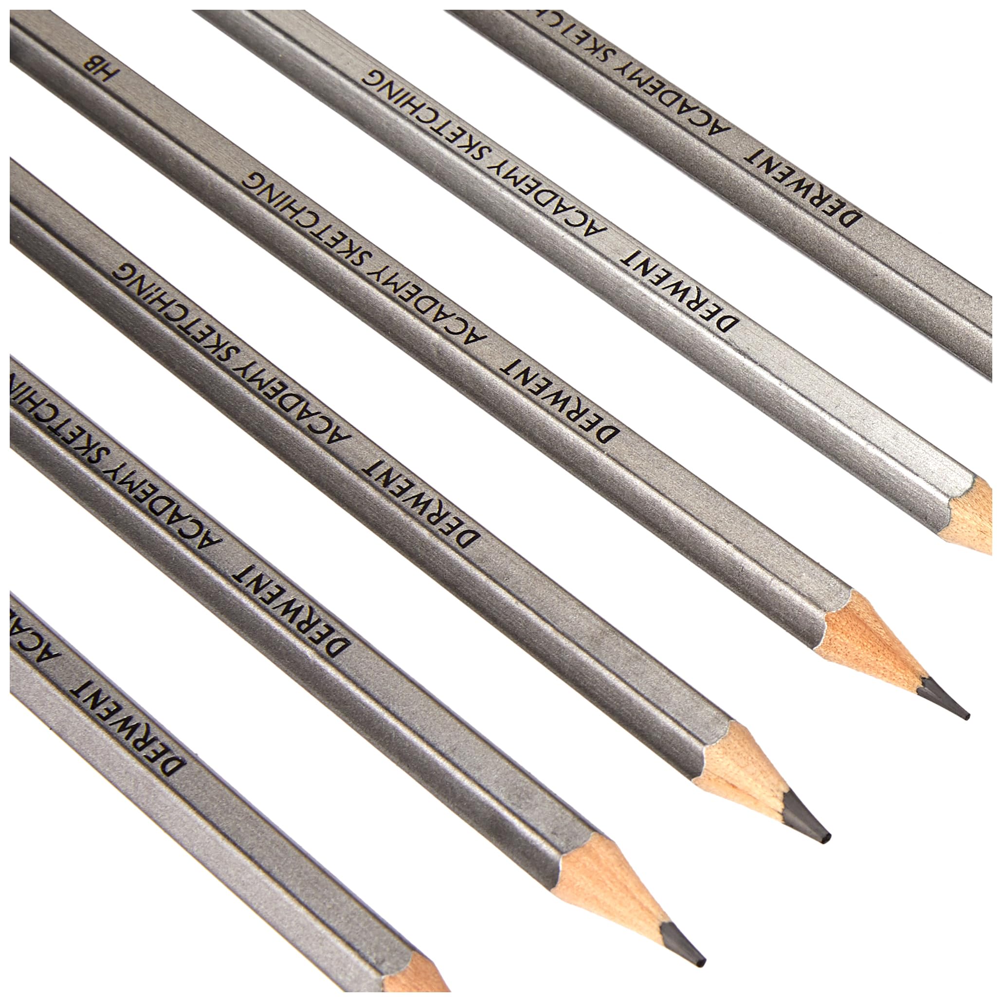 Derwent Academy Graphite Sketching Set, Drawing & Writing, Set of 19, Starter Kit, Pencils H-6B with Sharpener, Ideal for Sketching, Academy Quality, 2300365