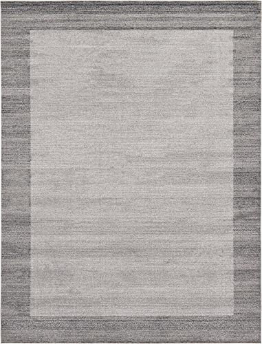 Rugs.com Angelica Collection Rug β 9' x 12' Light Gray Medium Rug Perfect for Living Rooms, Large Dining Rooms, Open Floorplans