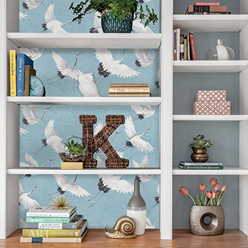 NuWallpaper NU2680 Halcyon Peel & Stick Wallpaper, Blue